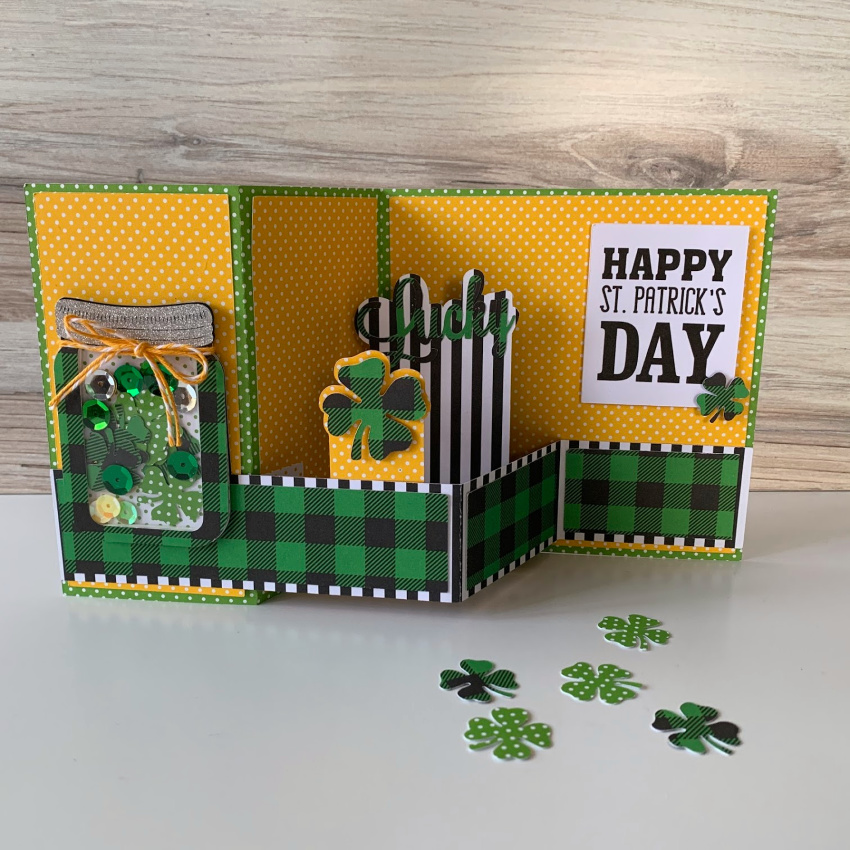 Pop Up Box Card St. Patrick’s Jar Shaker Tutorial – Lori Whitlock
