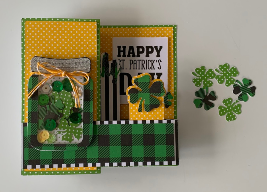 Pop Up Box Card St. Patrick’s Jar Shaker Tutorial – Lori Whitlock