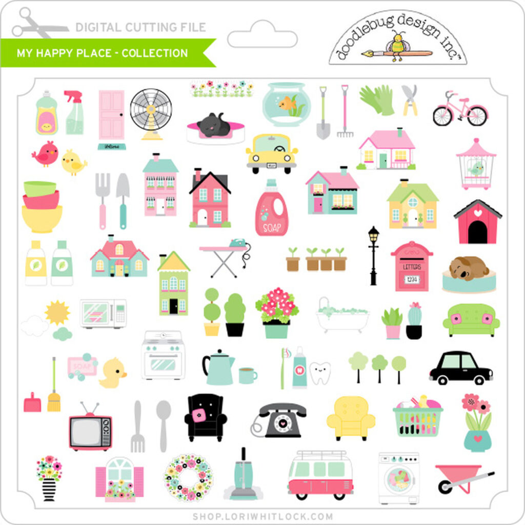 Doodlebug Design Cut File Feature – My Happy Place – Lori Whitlock